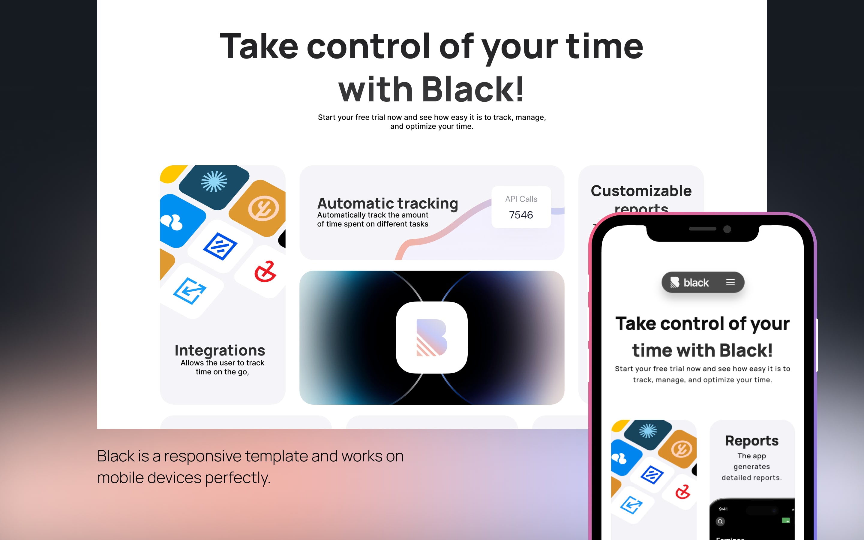 Black - App Webflow Template | Wedoflow